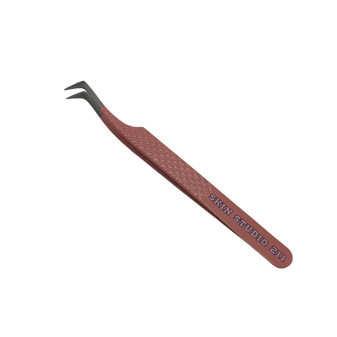 Light Pink Volume Lash Tweezers - Fiber Tip | Skin Studio 211